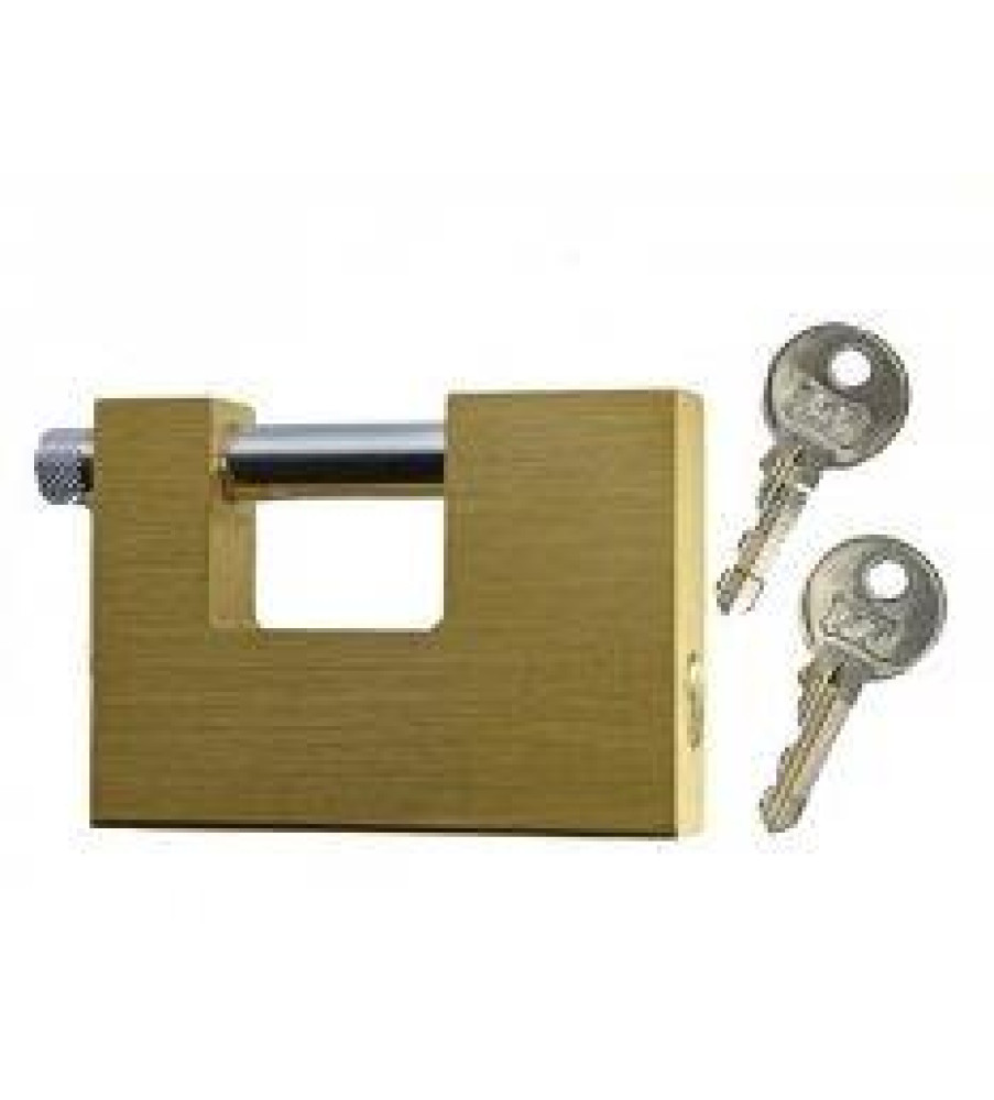 BLOCK PADLOCK 55MM BRASS FF
