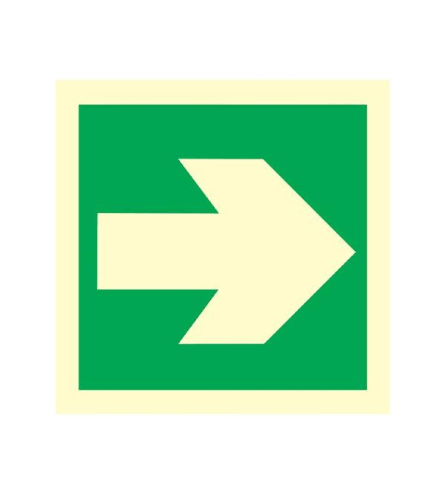 SIGN ARROW L/R 150X150MM